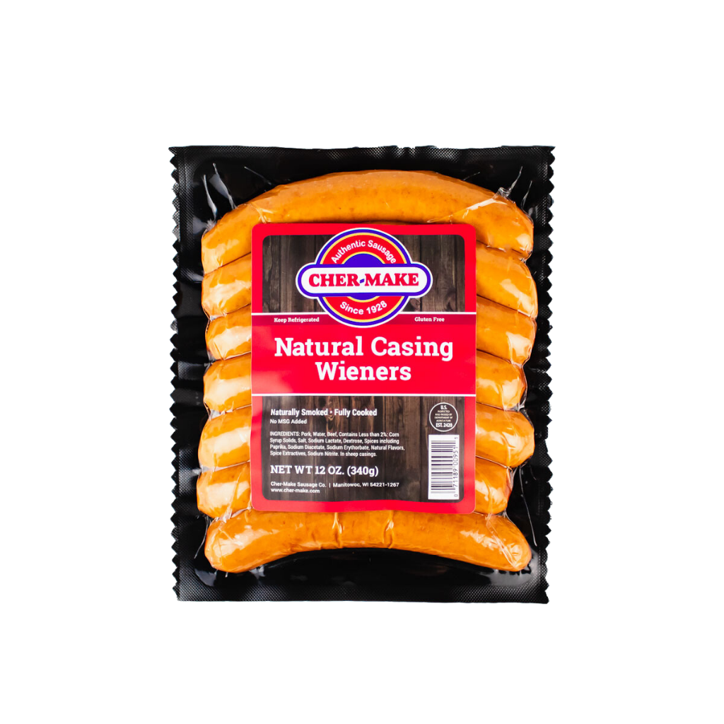 Natural Casing Wieners - Cher Make - Authentic Sausage