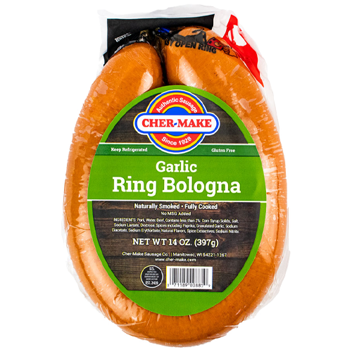 Garlic Ring Bologna - Cher Make - Authentic Sausage